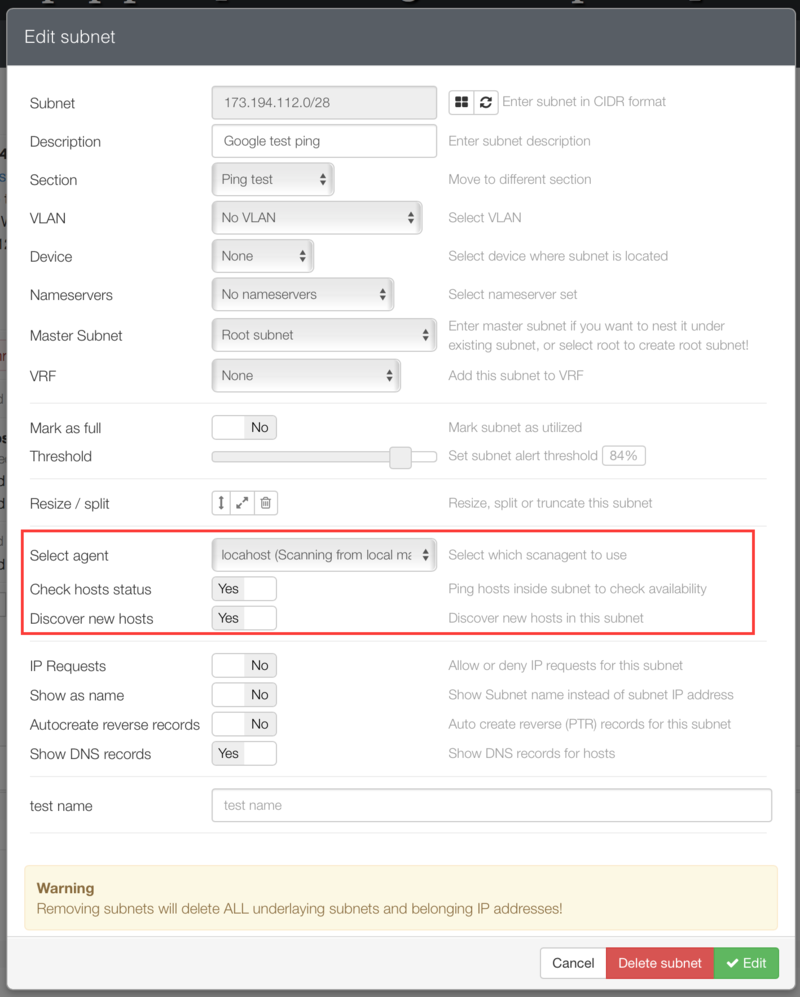 Phpipam IP address management - Edgar BV Wiki